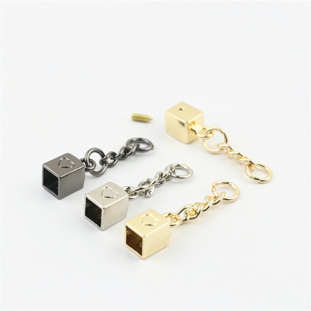 Cord Strap End Cap Snap Handles Connector 1/10 Pcs Bag Hardware Metal ...