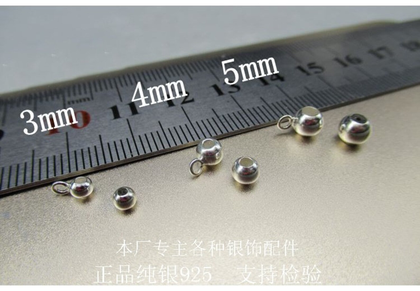 Sterling Silver Bails Spacer Beads With Loop 3 4 5mm Beads - Etsy