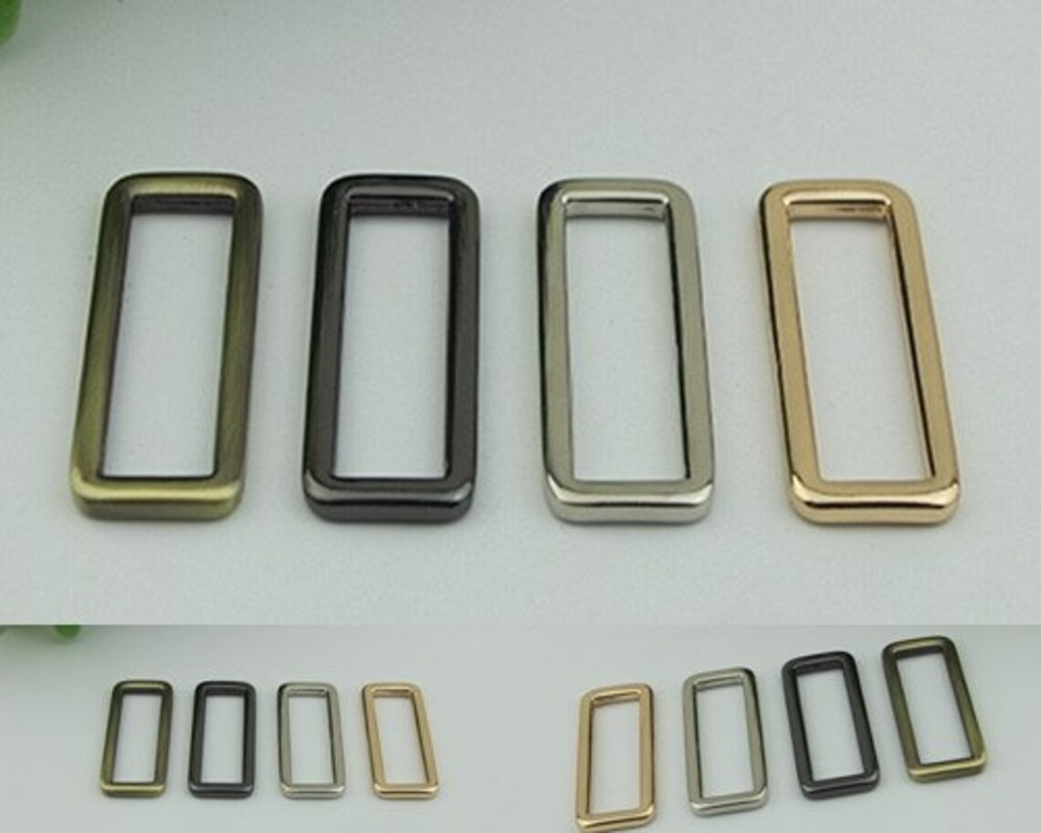 10pcs Strap Slider Bag Hardware Rectangle Single Loop Metal - Etsy