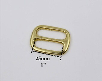 Solid Brass Adjustable Ring Slider Buckle Triglide Adjuster | Etsy