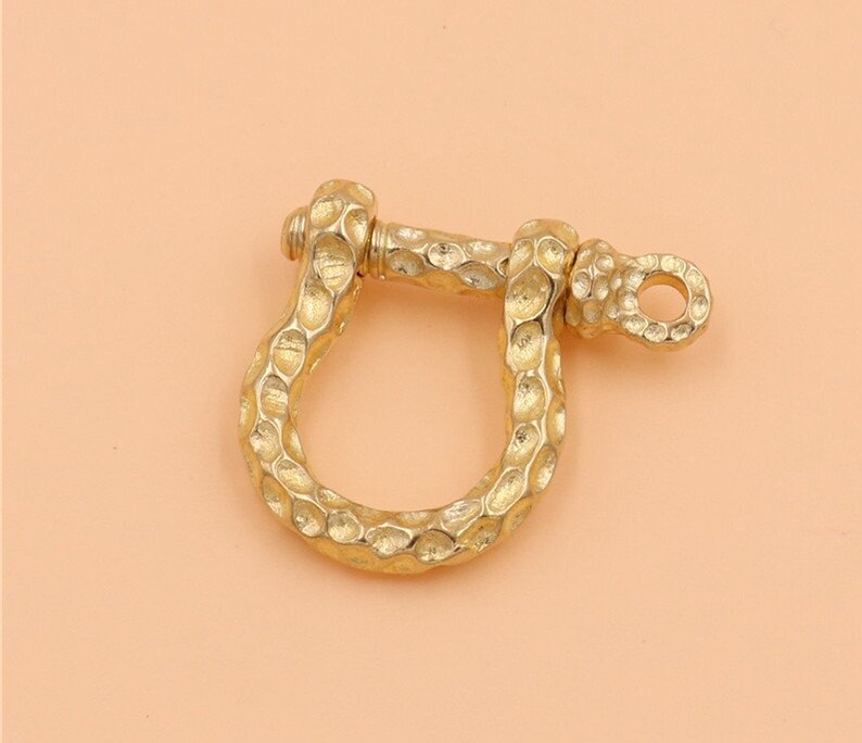 Solid Brass O U Shape Hammered Shackle Buckle 10 30 mm 7/16 1 | Etsy