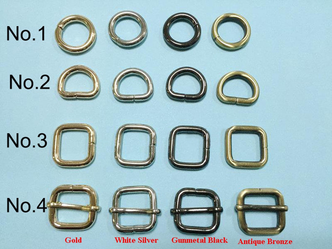 Thick O D-ring Open Jump Ring Square Rectangle Triglide Sliding Belt ...