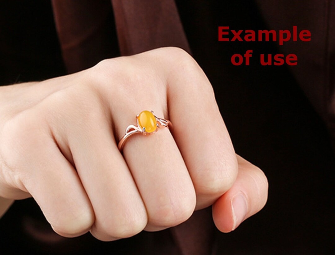 Ring Blank Setting 1pc Sterling Silver 925 Simple Oval 18k Rose Gold ...