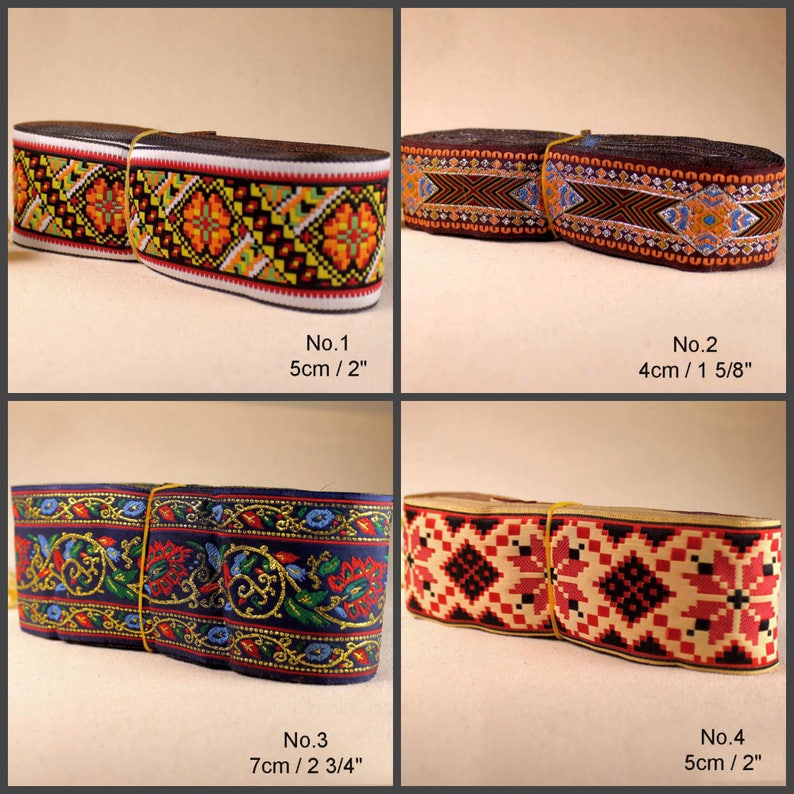 Vintage Chinese Jacquard Ribbon Braid Trim Embroidery Sold by | Etsy