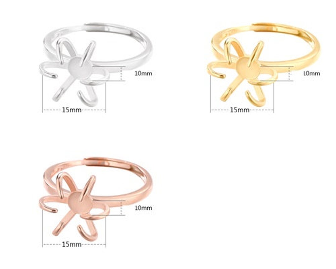 Free Form Ring Blank Setting 1pc Sterling Silver 925 Free Wrap Shape ...