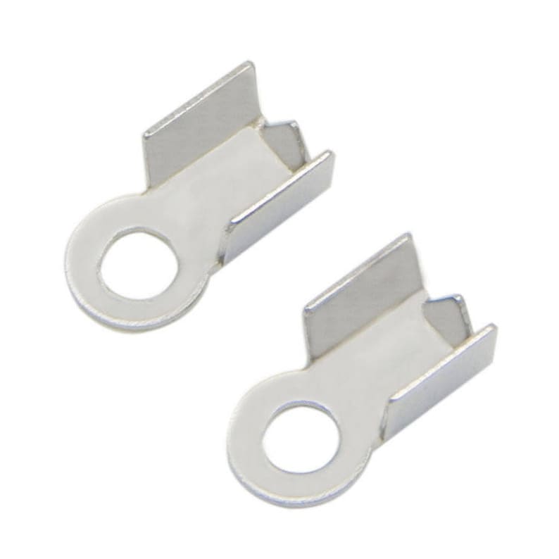 Stainless Steel Fold Over Crimp Clamp Clip Loop Bead Cord End - Etsy