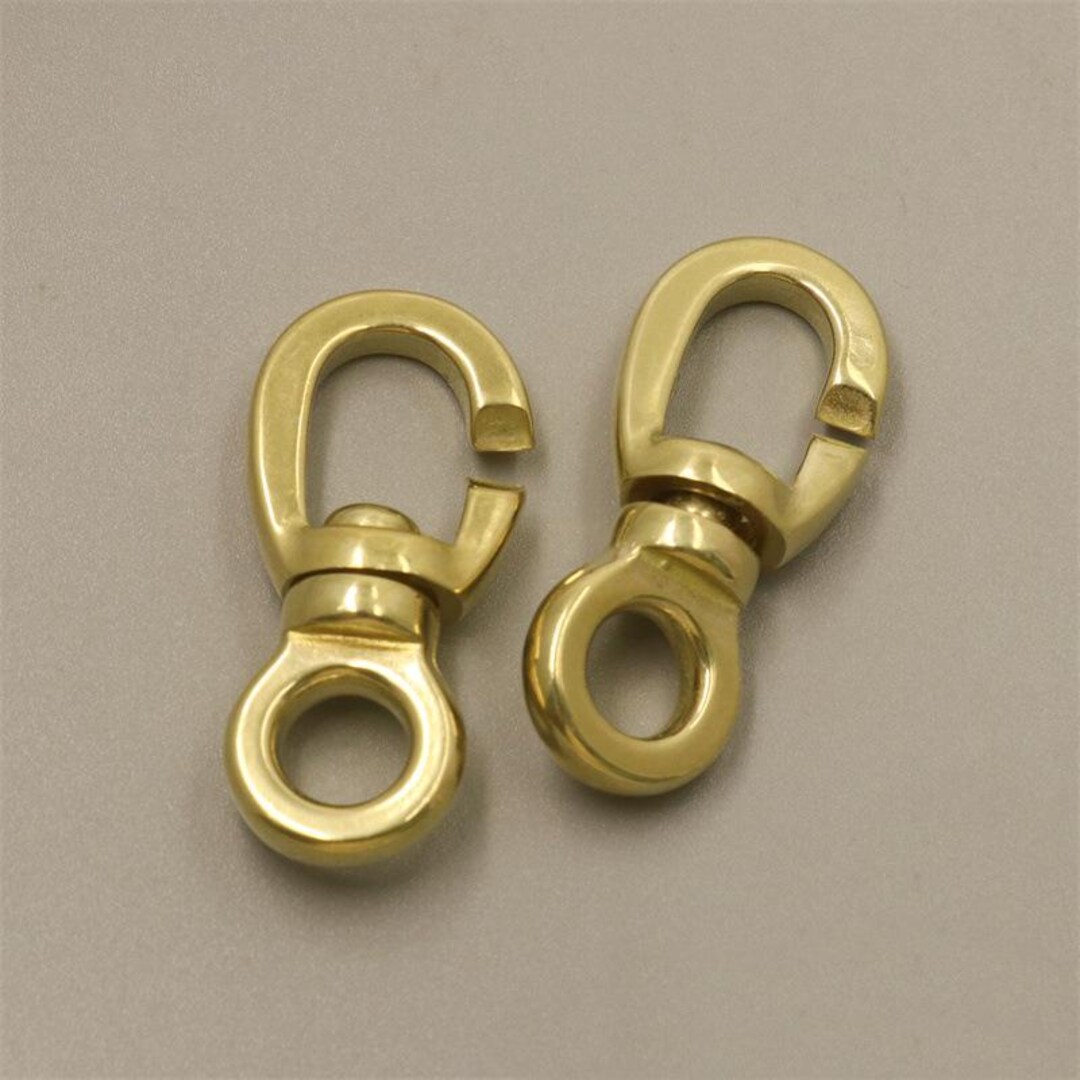 Solid Brass Swivel Eye Bolt Snap Hook Lobster Clasp Clip Spring Strap Belt Buckle Dog Leash ...