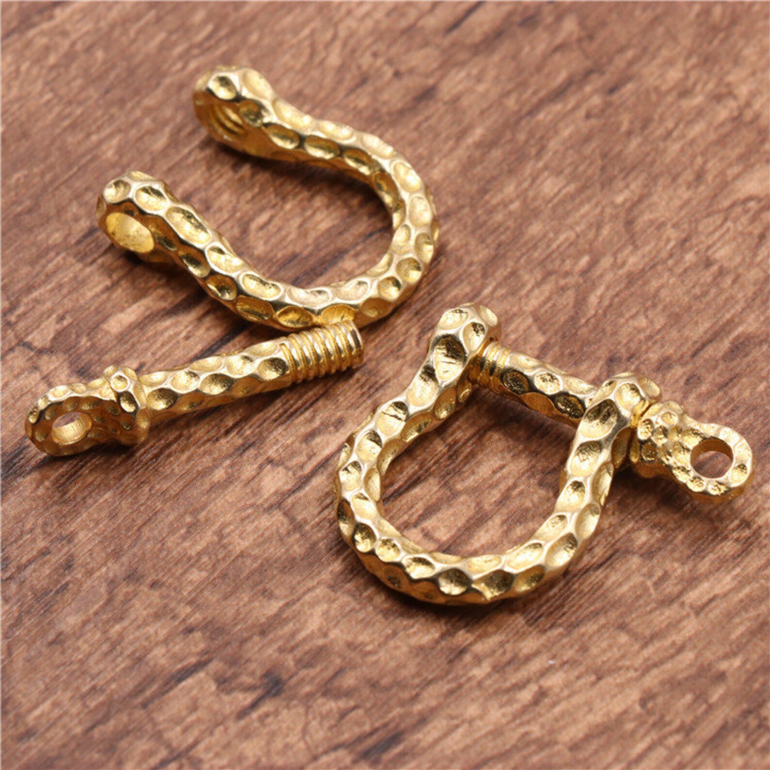 Solid Brass O U Shape Hammered Shackle Buckle 10 30 Mm 7/16 1 | Etsy