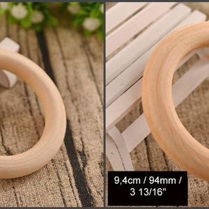 Blank Cutout Round Wood Ring Bangle Loop Hoop Smooth Unfinished Circle ...