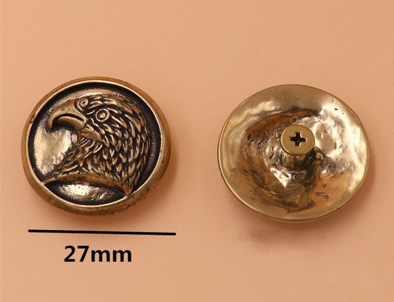 Solid Brass Concho Screw Back 1 inch Vintage Indian Tiger | Etsy