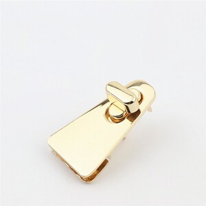 Triangle Turn Twist Lock Bag Hardware Gold Silver Bronze Black 1/10 Pcs ...