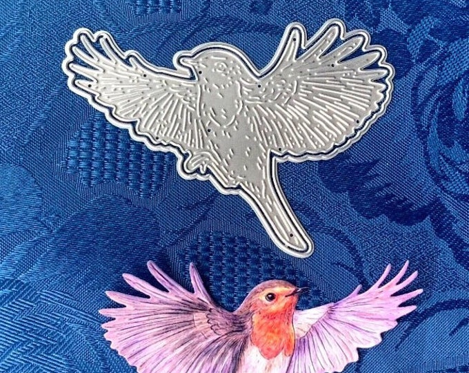 Robin Die With Printout Bird in Flight Cutting Die - Etsy