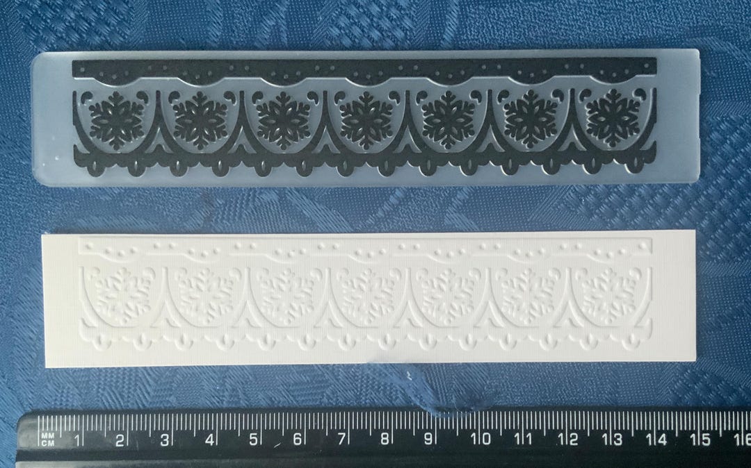 Border Embossing Folder Background Snowflake Christmas - Etsy