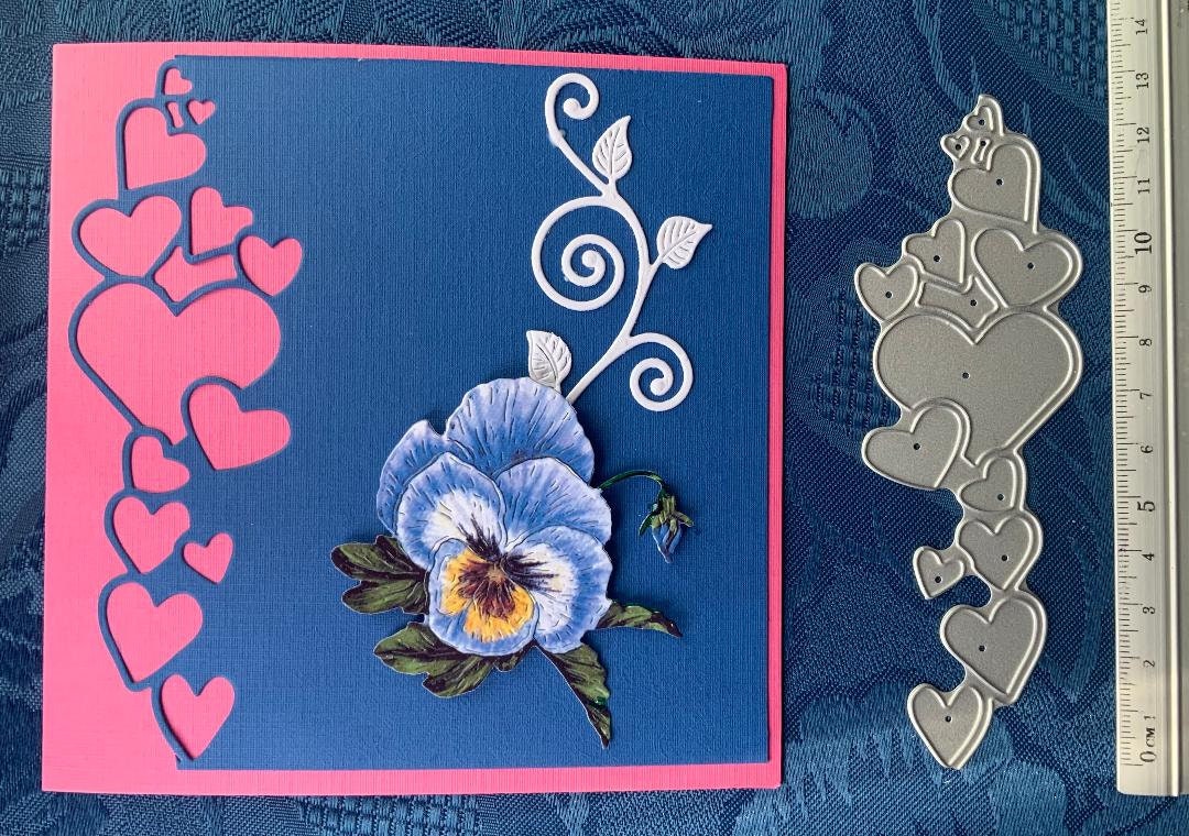 Love Heart Edger/border Cutting Die - Etsy