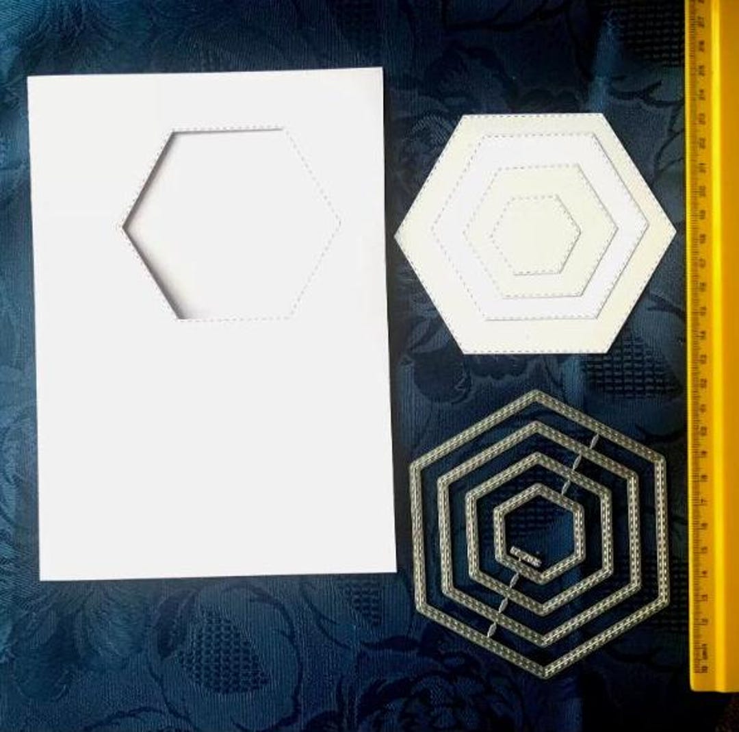 Hexagon Nesting Stitch Effect Frame Die /set of 4 / Cut - Etsy