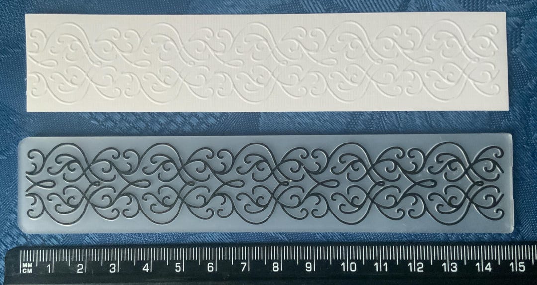 Border Embossing Folder Swirl Lace Effect Design - Etsy
