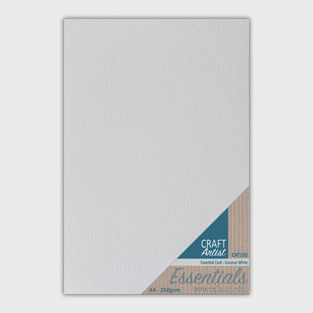 A4 Textured Card Coconut White Linen 250gsm 10 Sheets CRAFT ARTIST ...