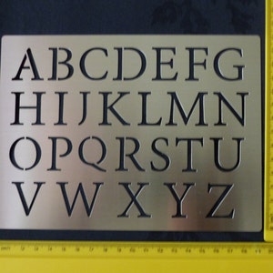 Large Stainless Steel Alphabet Upper Case Embossing pyrography Stencil Etsy Australia