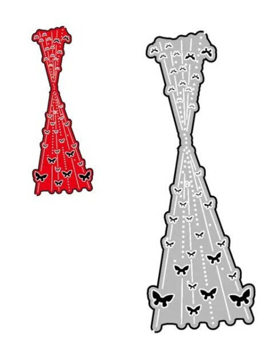 Butterfly Bubble Border Line Metal Cutting Die for Scrapbooking ...