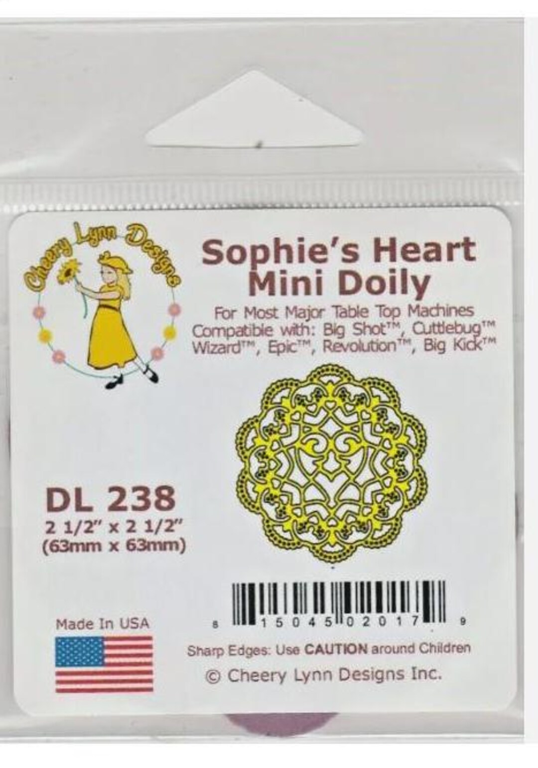 Cheery Lynn DL238 Sophie's Heart Mini Doily Scalloped Circle Cutting ...