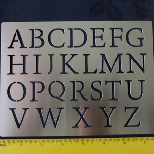 Large Stainless Steel Alphabet Upper Case Embossing/pyrography Stencil ...