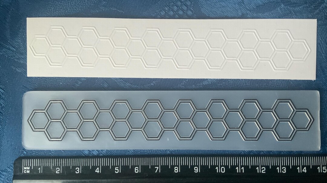 Border Embossing Folder Background Hexagon 5.7/8x1.3/16 Inch - Etsy