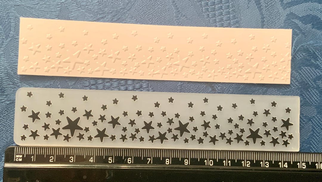 Border Embossing Folder Background Star Stars Mix Christmas - Etsy