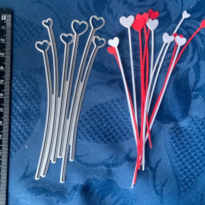 Metal Heart on Stick - Etsy UK