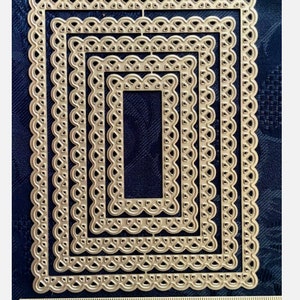 Nesting Frame Die Set Rectangle/oblong/scalloped/set of 5 - Etsy