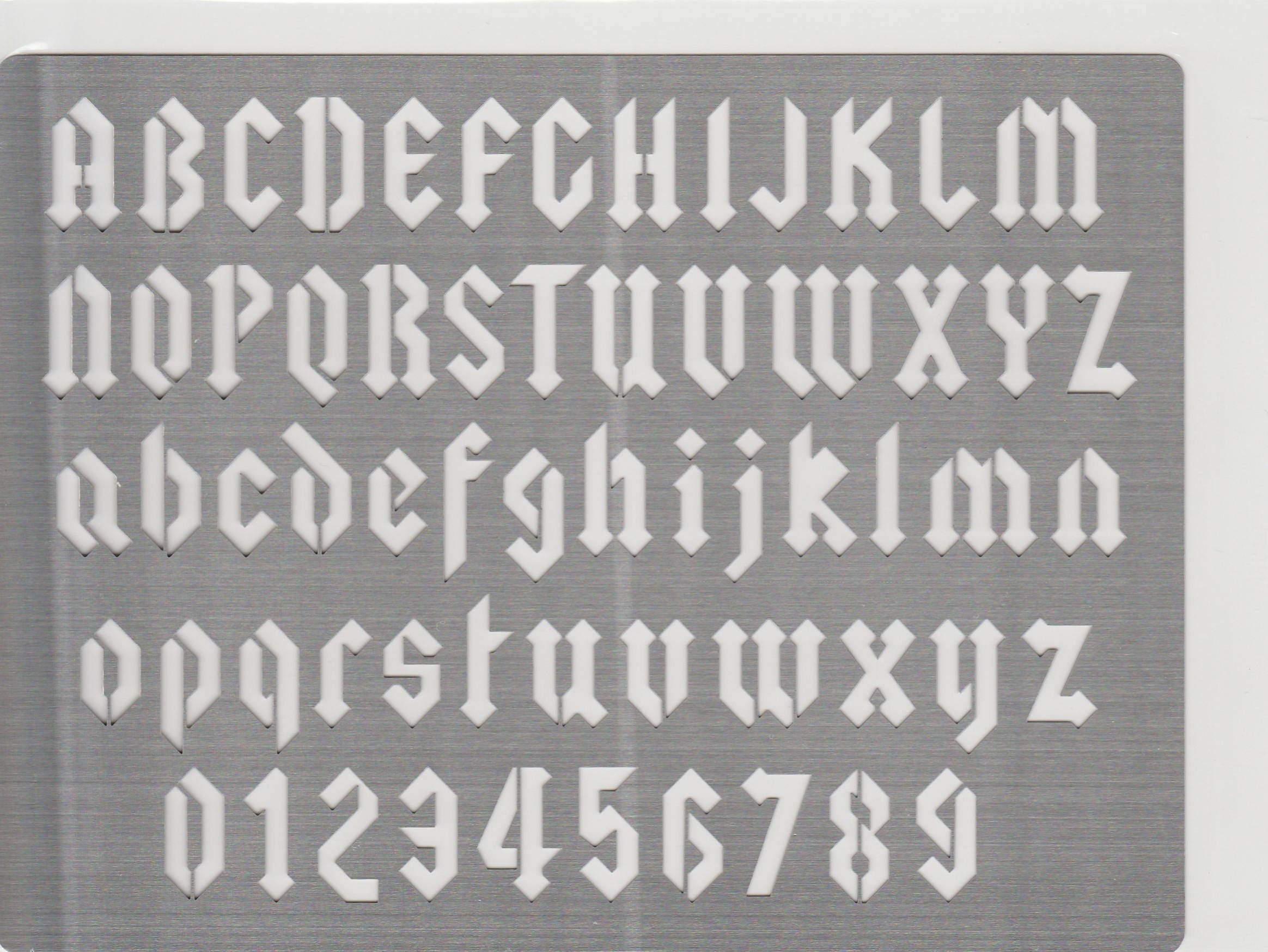 Gothic Lettering Stencils
