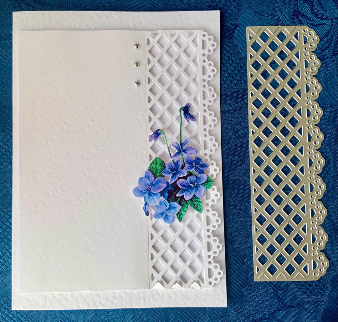 Scalloped Lattice Diamond Aperture Cutting Die-for Hand Crafted Cards ...