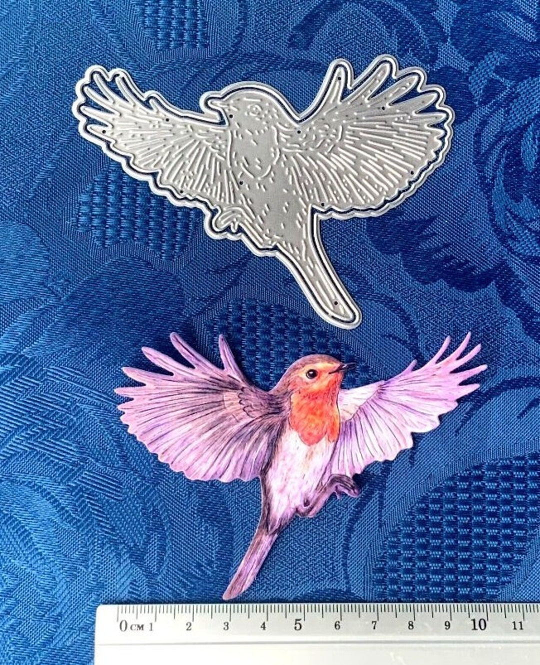 Robin Die With Printout Bird in Flight Cutting Die - Etsy