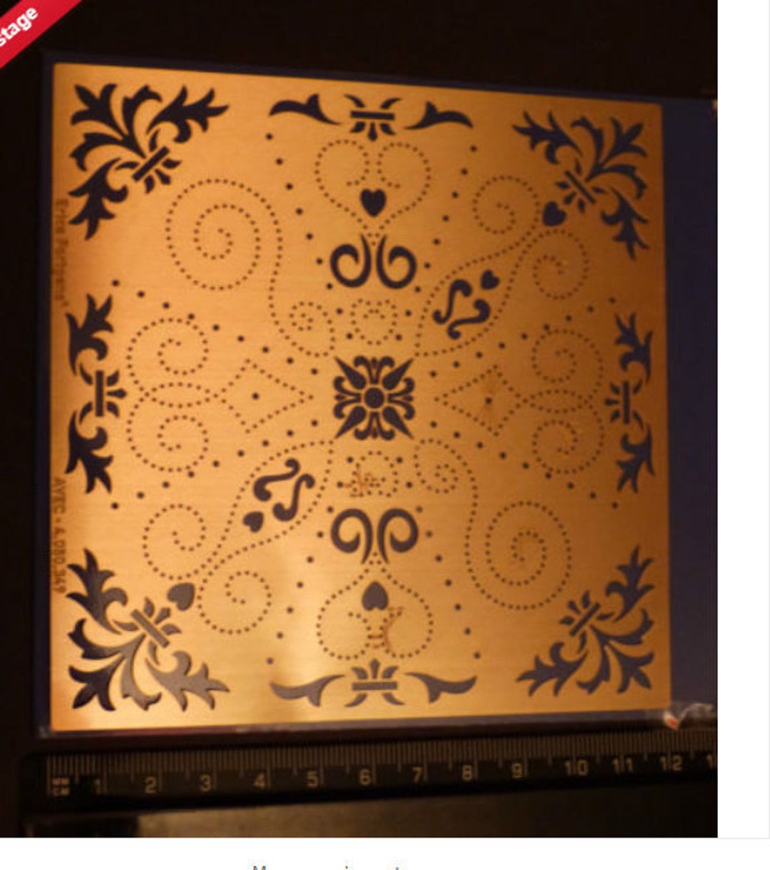 Erica Stencil Template Rozetten Flower Swirl Emboss Stitch Embroider 4. ...