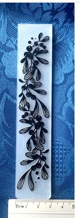 Border Embossing Folder Background Christmas Mistletoe - Etsy