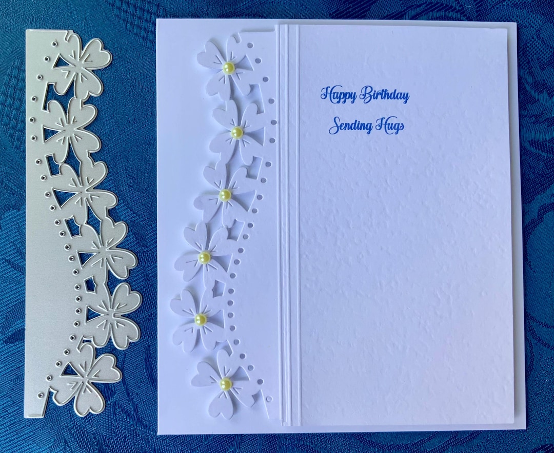 Flower Edger Border Cutting Die - Floral Edge for Card Making - Etsy