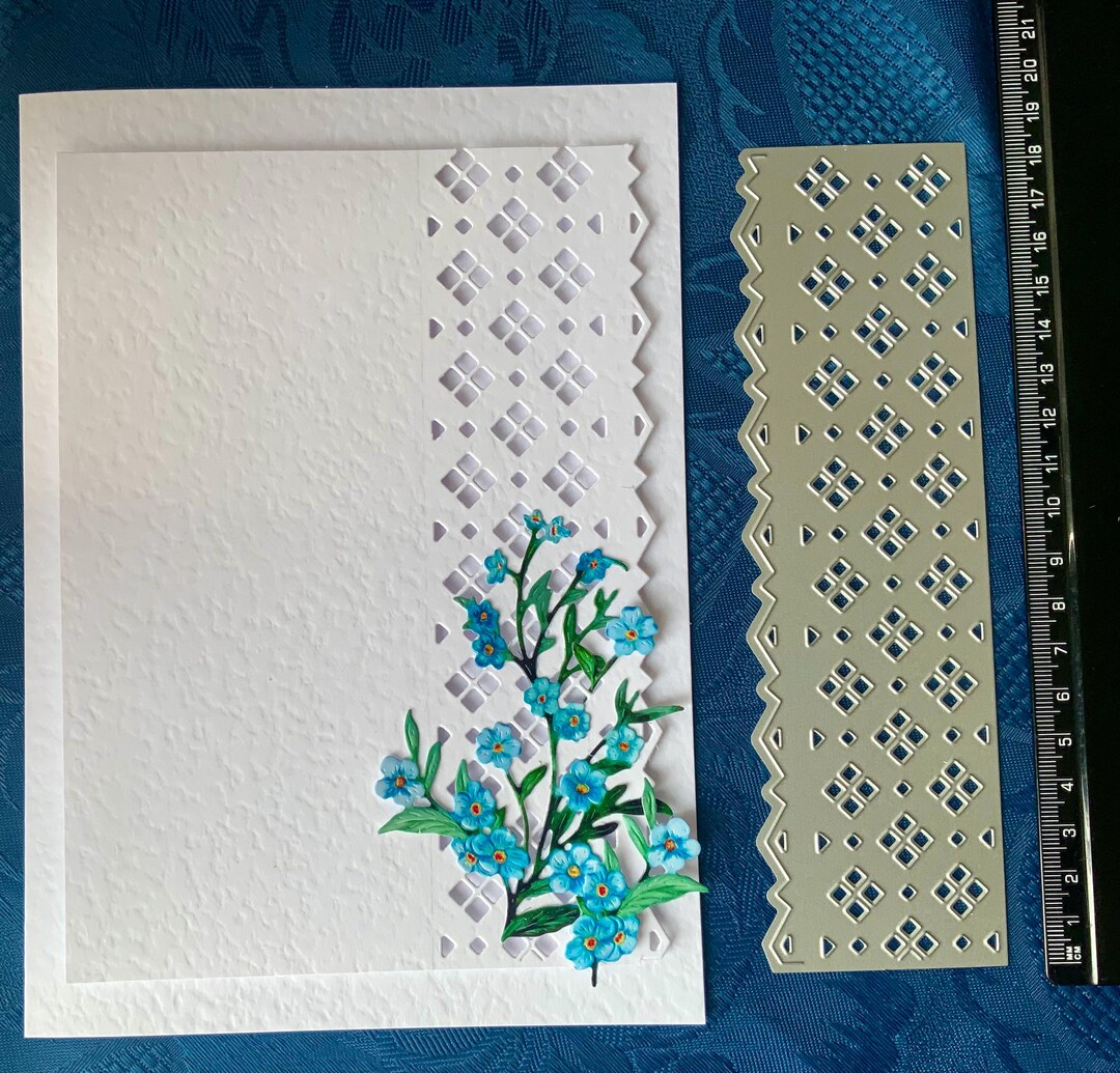 Diamond Lattice Edger Border Cutting Die for Card Making Craft - Etsy
