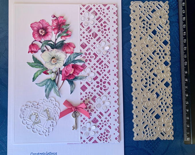 Diamond Lattice Edger Border Cutting Die for Card Making Craft - Etsy