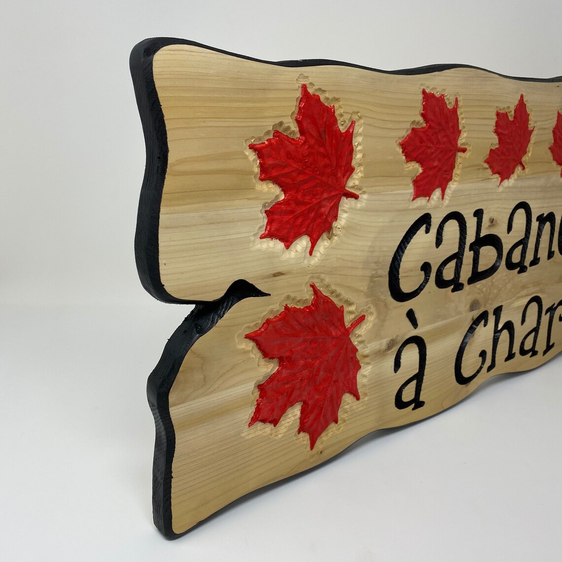 Maple Leaf Personalized Family Name Sign Rustic Signs House - Etsy
