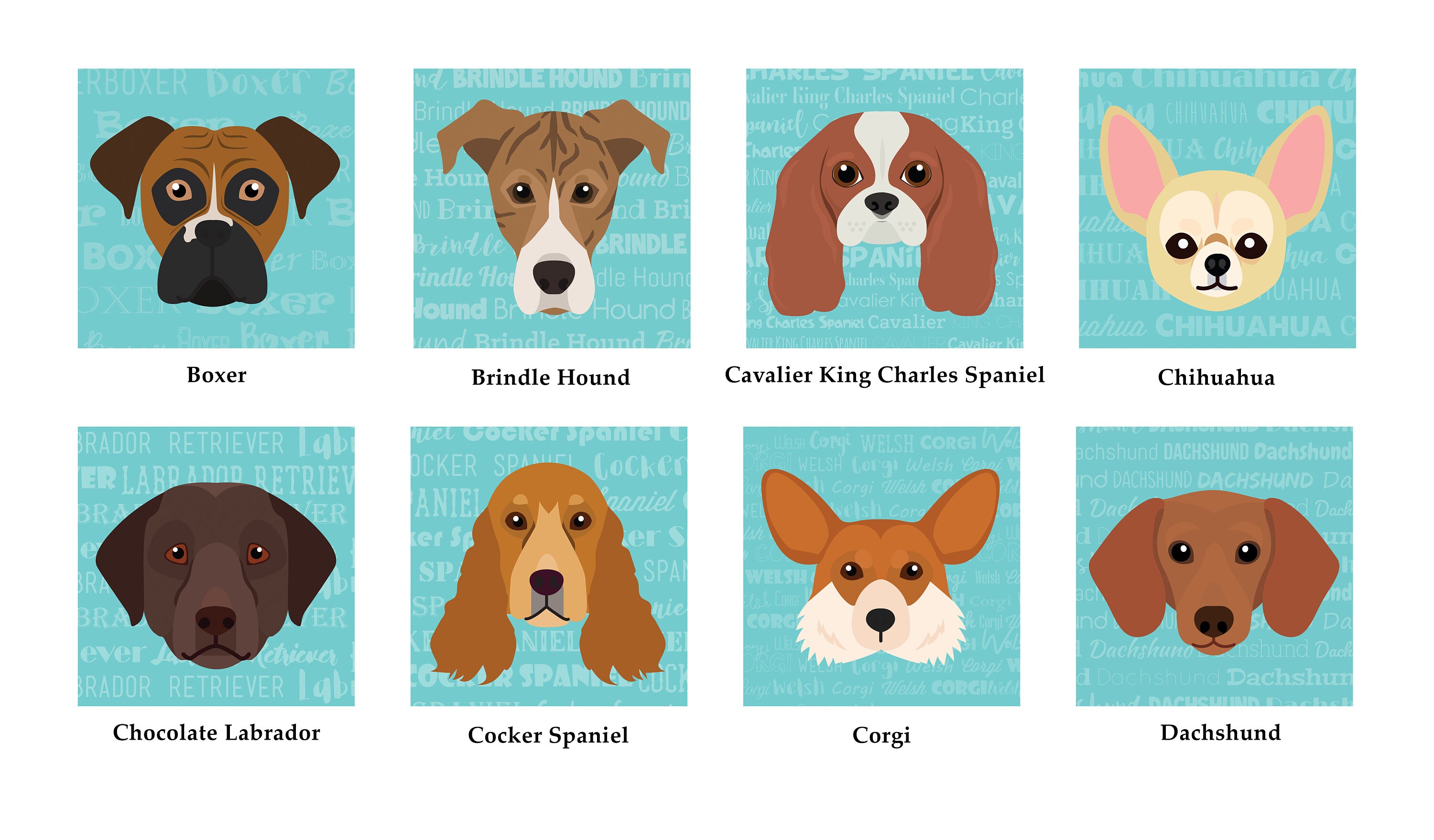 Adorable Dog Breed Design License Plate Large OR Mini - Etsy