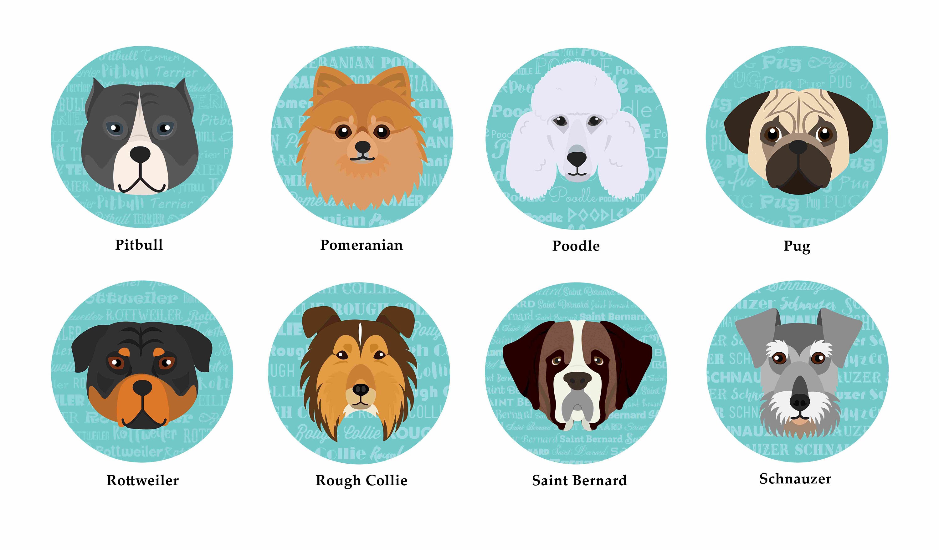 Elegant Dog Breed Design Novelty Necktie 56 Length | Etsy