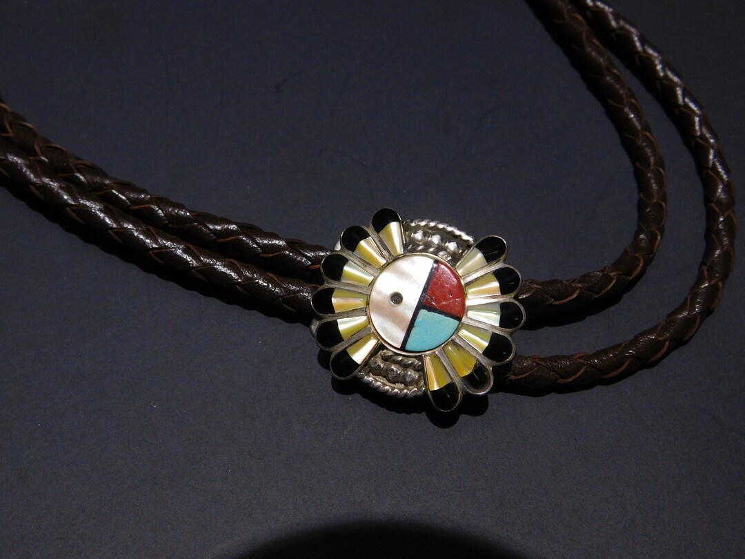 Zuni Bolo Native American Artist Signed - Etsy