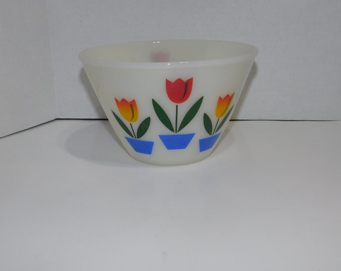 Fire King Tulip Bowl - Etsy