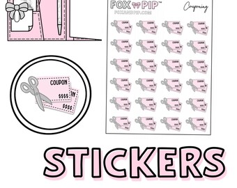60 Cute Coupon/couponing/voucher Planner Stickers - Etsy
