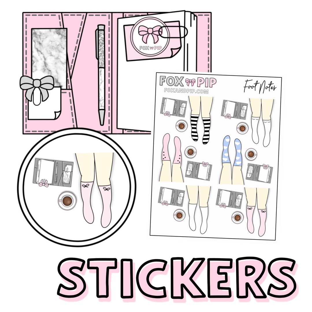 Foot Note Stickers - Etsy