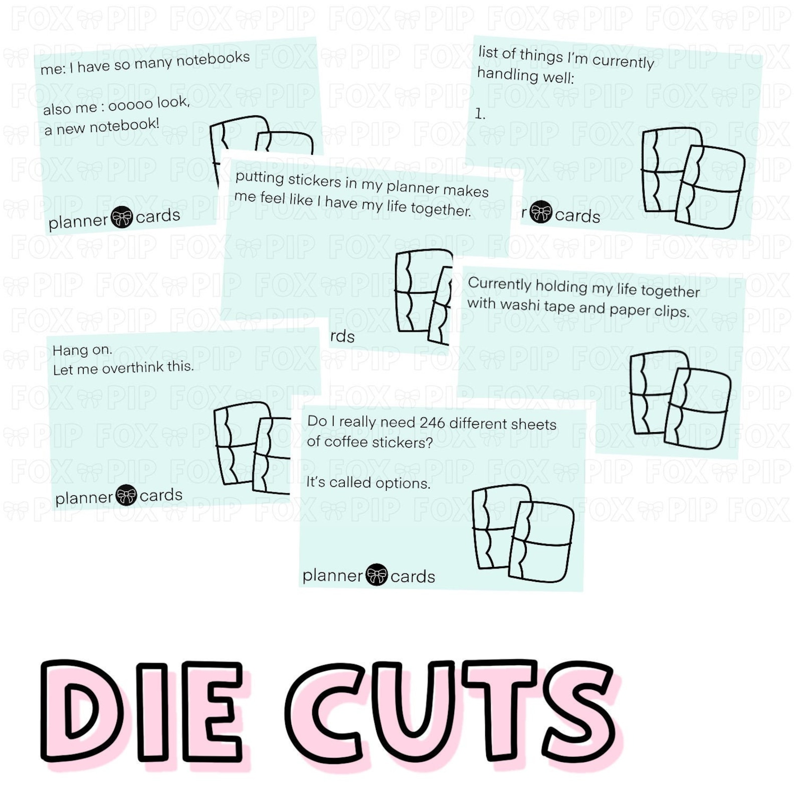 Planner Cards DIE CUTS V.2 - Etsy