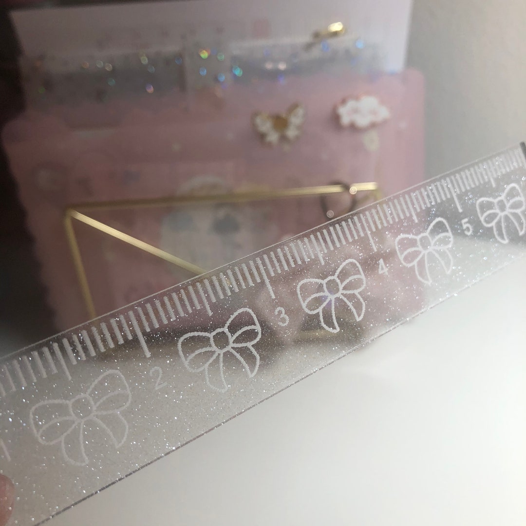 Glitter Acrylic Fox & Pip Bow Ruler - Etsy