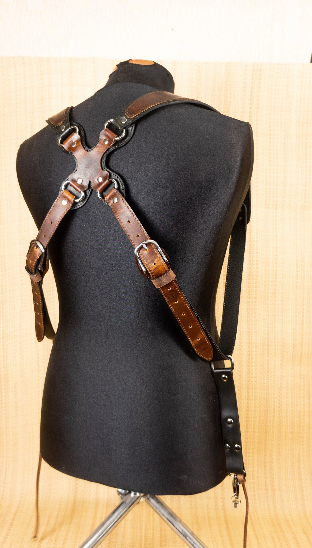 Lady Steampunk Styled Double Camera Harness, Dual Leather Camera Strap ...