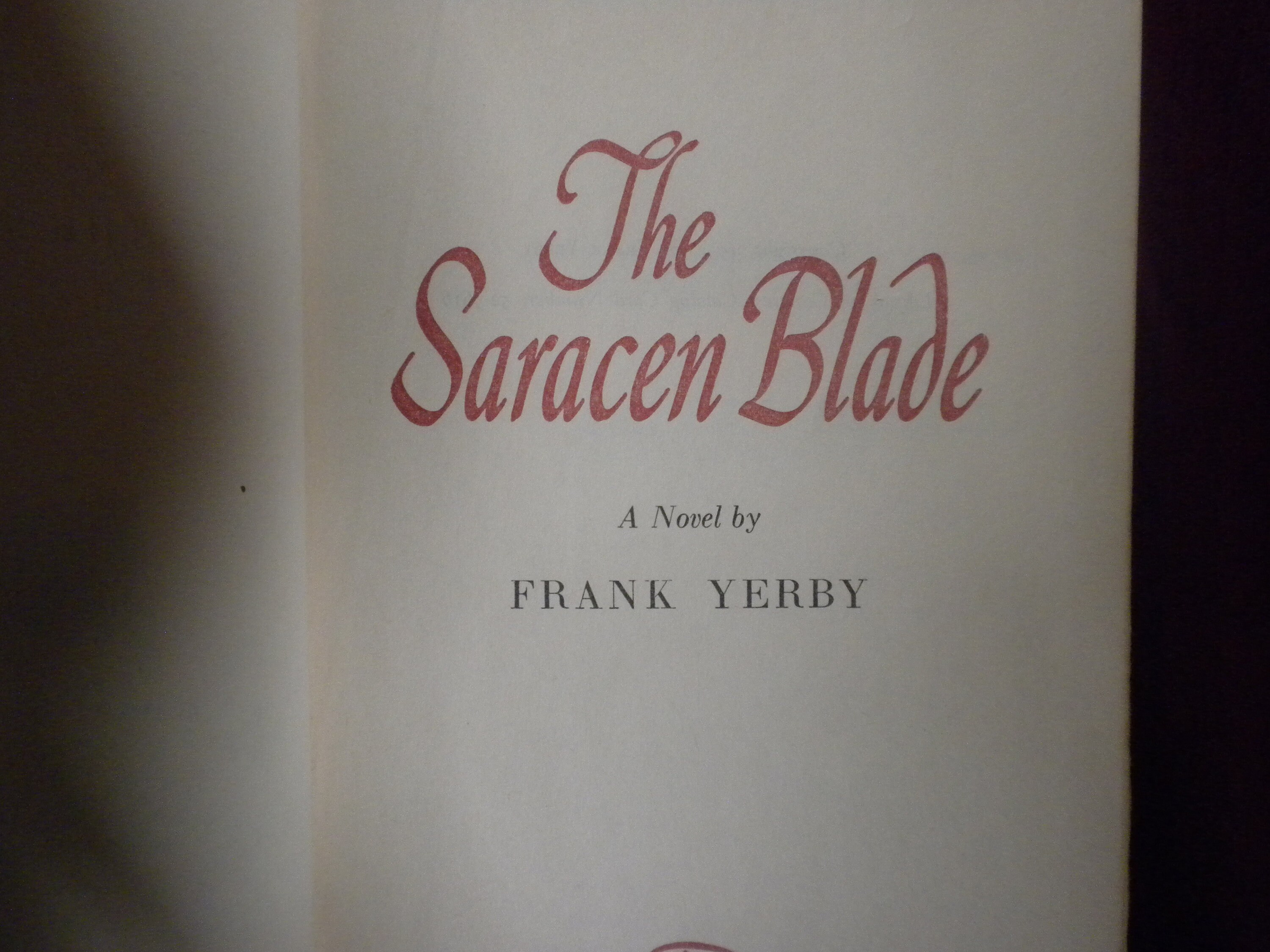 1952 ** the Saracen Blade ** Frank Yearby ** Sj - Etsy