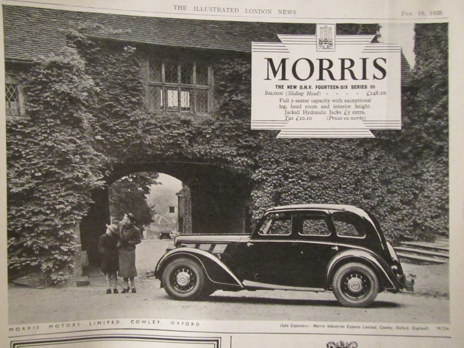 1938 Morris the New O.H.V. Fourteen-six Seies III Saloon * 5 Seater ...