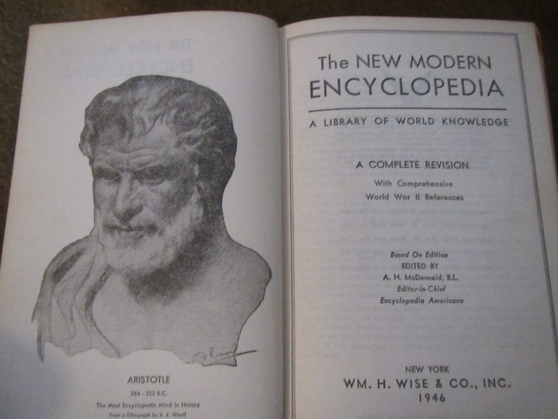 1946 the New Modern Encyclopedia A. H Mcdannald Thumb Indexing sj - Etsy